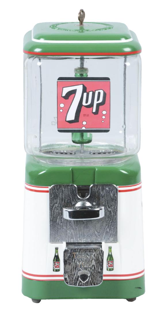 1¢ Oak Mfg. Co. 7-UP Peanut Vending Machine.