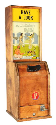 1¢ The Sultan's Harem Peep Show Arcade Machine.