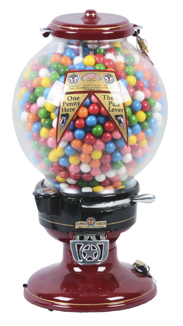 1¢ Columbus Model A Gumball Vending Machine.