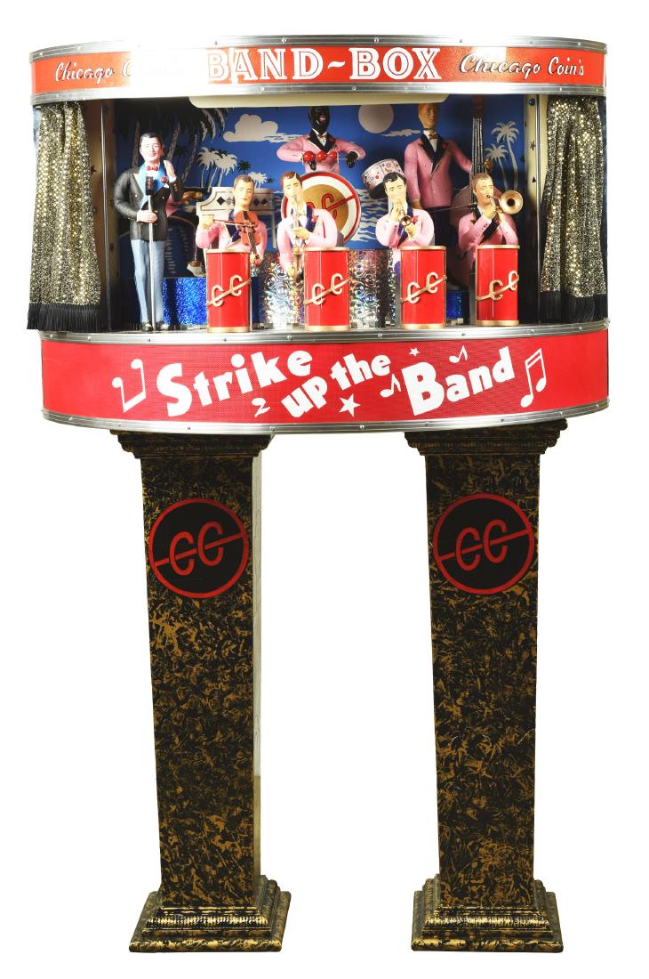 1950's Chicago Coin's Band Box With Stand.