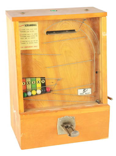 5¢ Keeney & Sons Scramball Arcade Game.