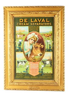 Delaval Cream Separator Single Sided Porcelain Sign