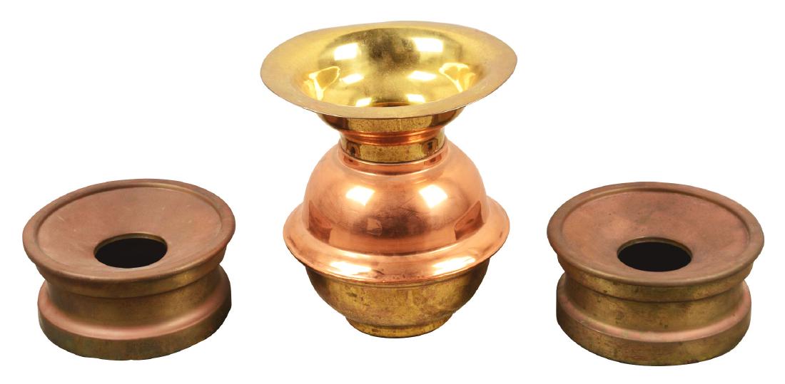 Lot Of 3: Brass Spittoons.