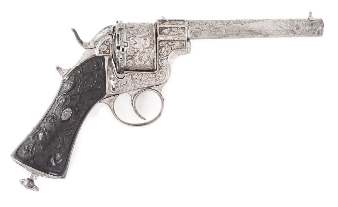 (A) Rare Engraved Civil War Era Raphael Revolver With