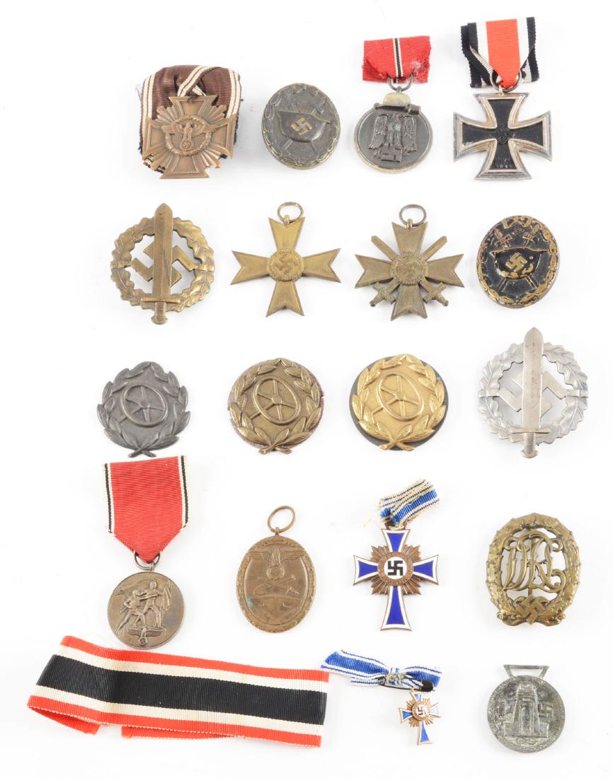 Lot of 18: German WWII Medals.