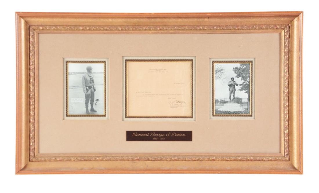Framed General George Patton 1943 Typed Signed Letter.