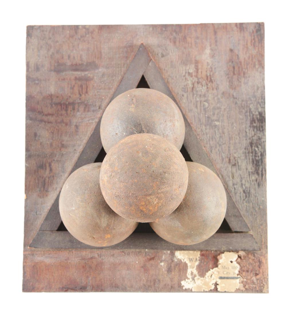 Lot of 4: Revolutionary War Cannon Balls with