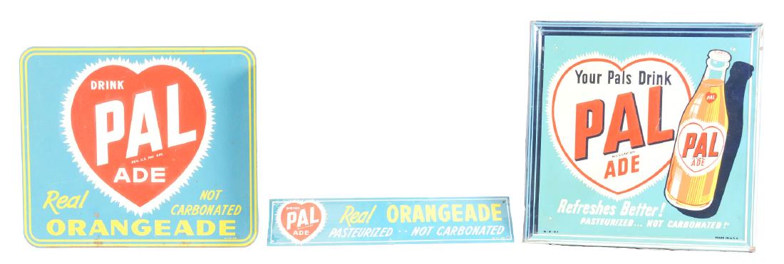 Lot Of 3: Pal-Ade Advertising Signs.
