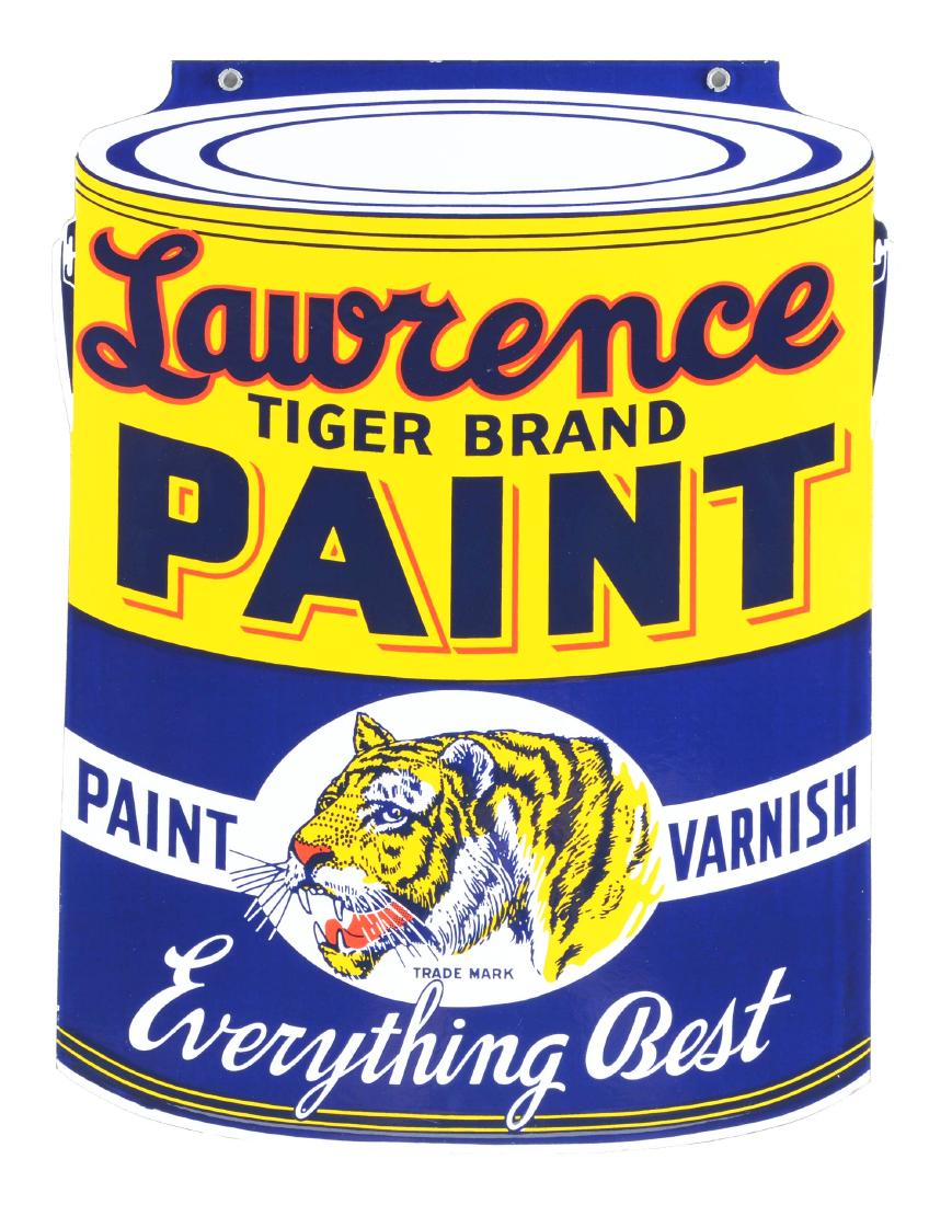 Lawrence Paints (Tiger Brand) Porcelain Sign.
