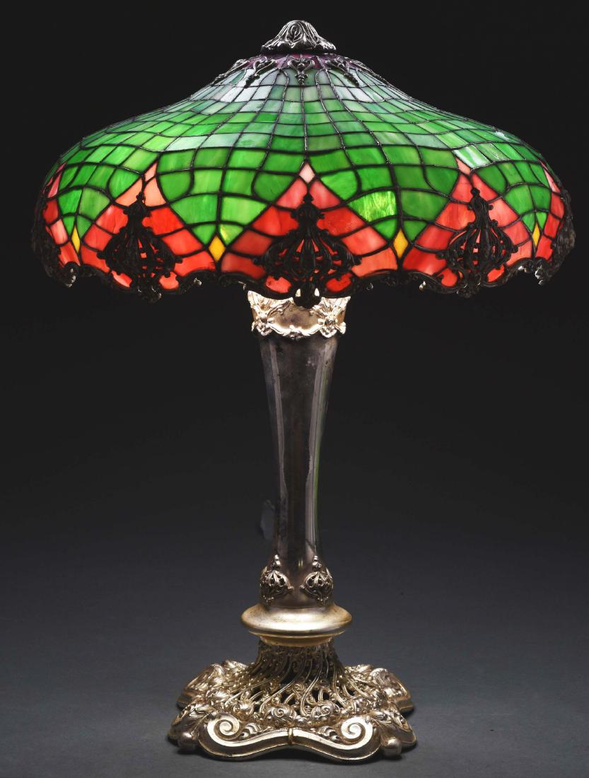Gorham Leaded Glass Table Lamp.