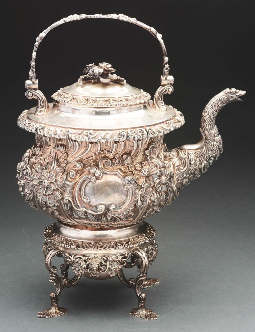 Sterling Silver Kettle On Stand.
