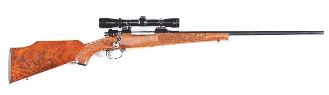 (C) Custom Mauser 98 Bolt Action Sporting Rifle.