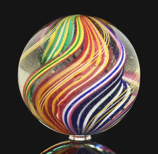 Outstanding Three Stage Divided Core Swirl Marble.