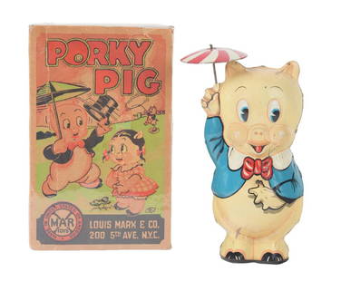 Marx Tin Litho Porky Pig Wind Up Toy