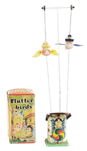 Japanese Battery Operated Flutter Birds Toy In Box.