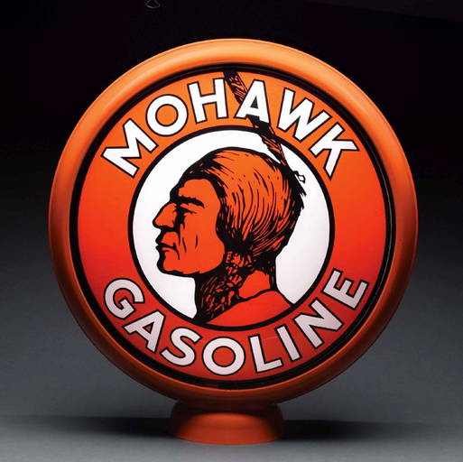 Mohawk Gasoline 15" Single Lens On Metal Body.