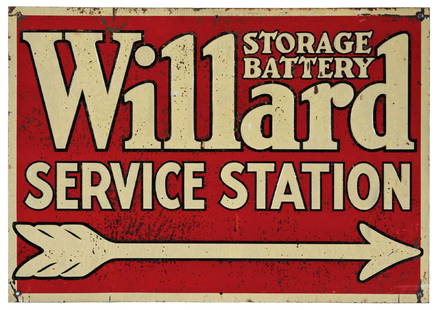 Willard Batteries 1959 Vertical Sign