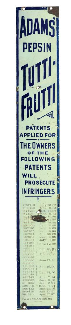 Adams' Pepsin Tutti Frutti Gum Porcelain Gum Machine