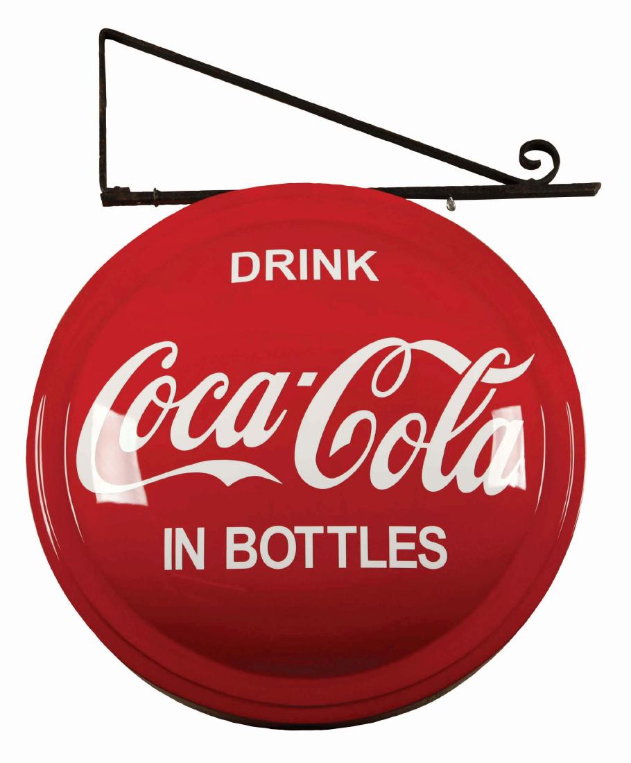 Large Double Sided Coke Sign.