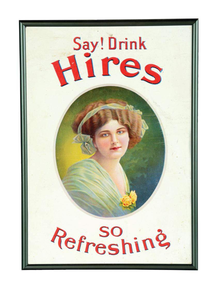 Framed Hires "So Refreshing" Sign.