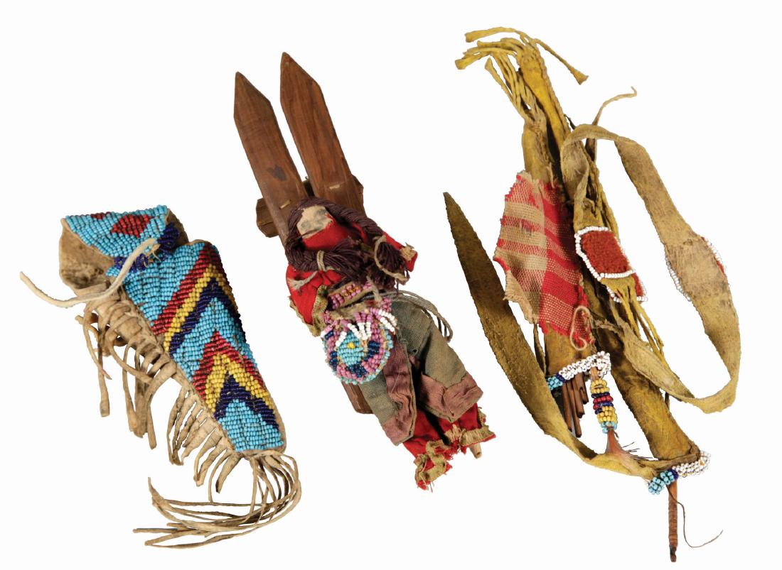 Lot of 3: Plains Indian Miniatures.