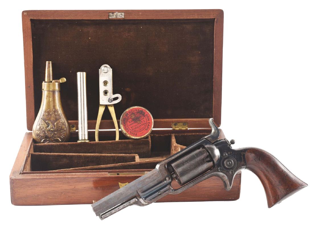 (a) Rare Cased Colt Root Model 1855 1a Percussion