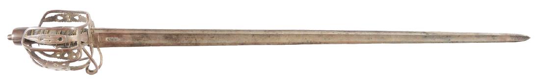 A British 18th Century Military Backsword With Basket