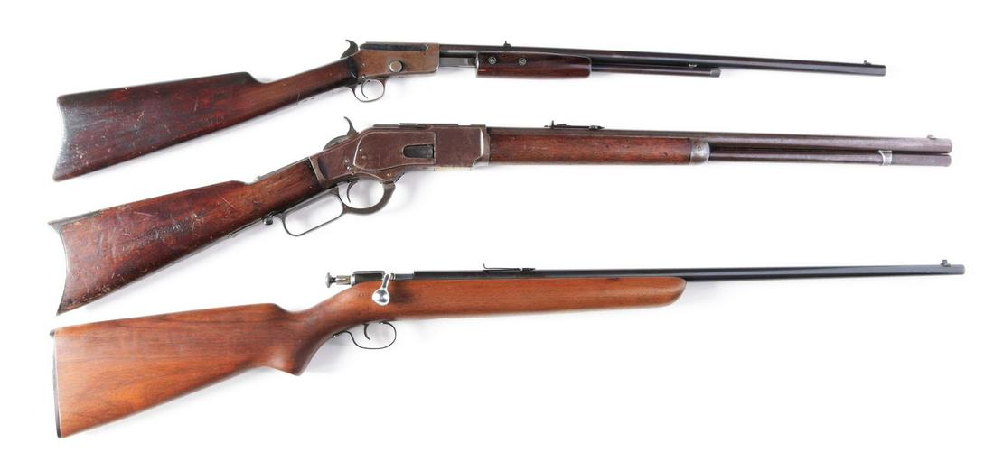 For Auction: (C) LOT OF 3: MARLIN MODEL 29 SLIDE ACTION RIFLE, (#1805 ...