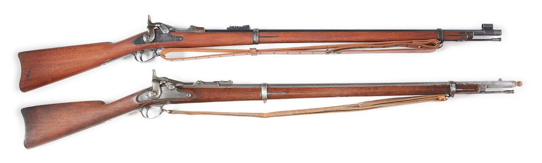 (a) Lot Of 2: Springfield 1873 And 1870 Trapdoor Rifle