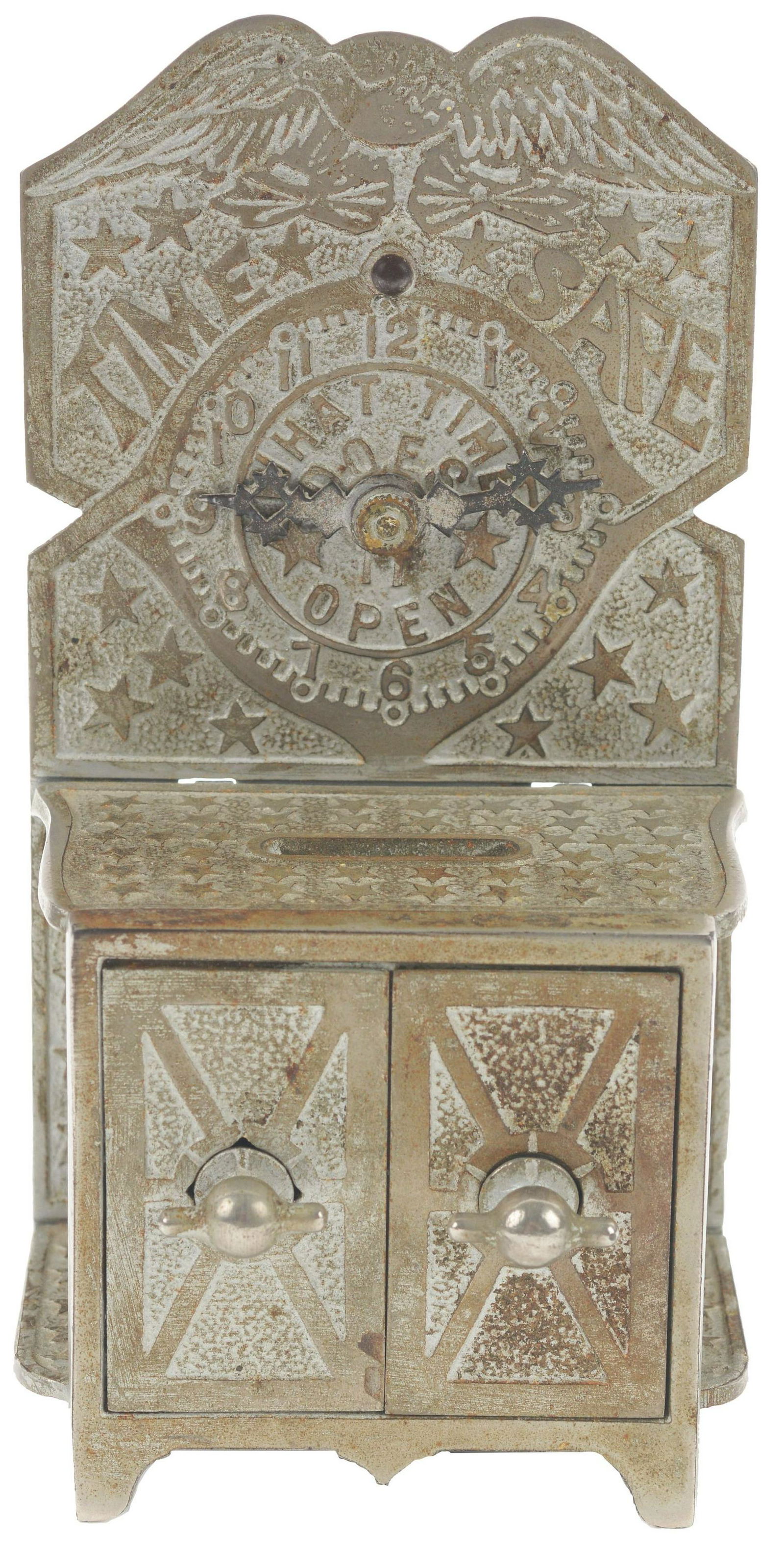 Cast-Iron Time Safe Bank. - Sep 24, 2019 | Dan Morphy Auctions in PA