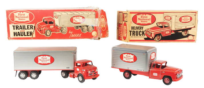 Marx First National Stores Truck & Trailer In Box