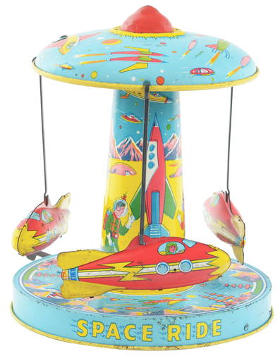 Chein Tin-Litho Lever-Action Space Rocket Ride Toy. - Sep 25, 2019 ...