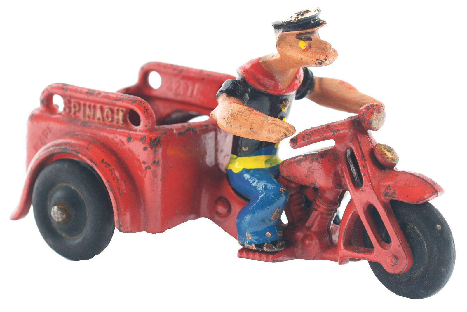 Cast-Iron Hubley Popeye Spinach Patrol Motorcycle. - Sep 25, 2019 | Dan ...