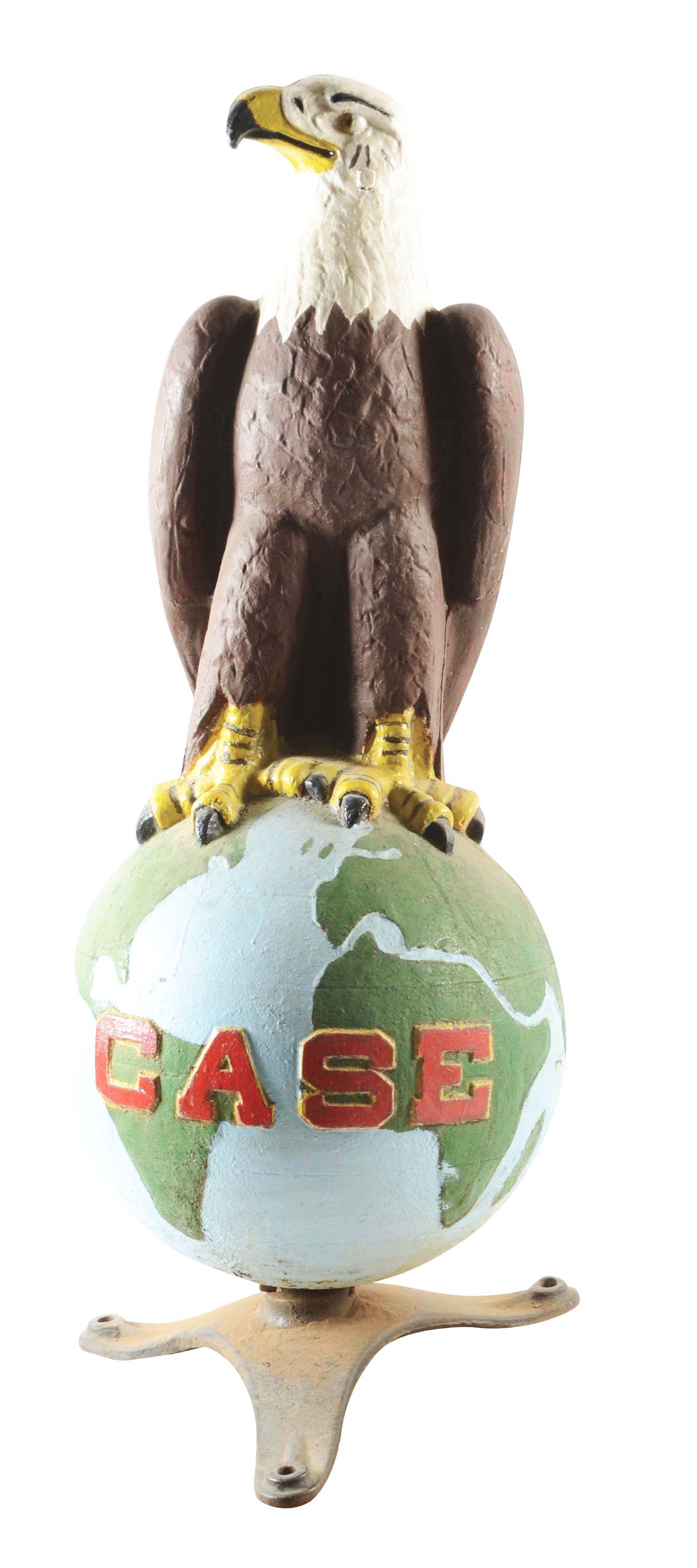 Large Case Eagle Tractors Cast Iron Dealership Statue.