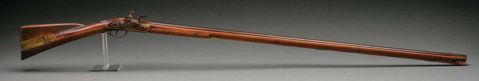 (a) Early Berks County Flintlock Buck And Ball Rifle