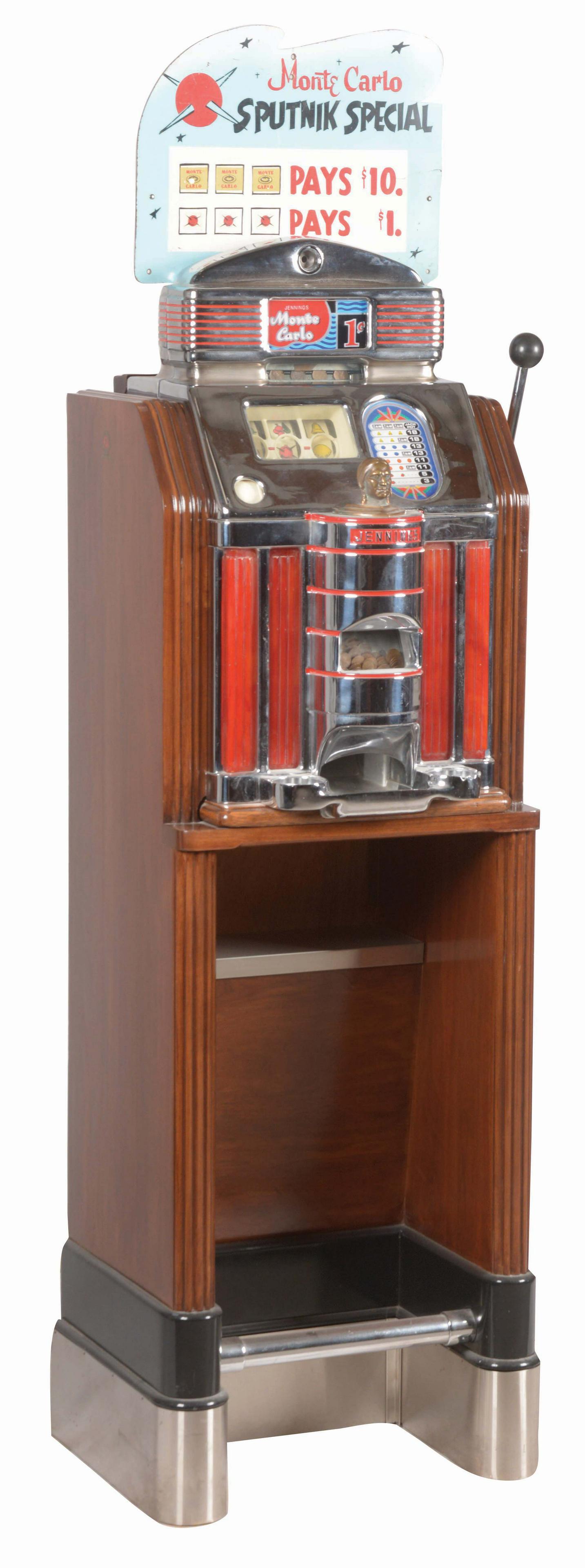 1¢ Jennings Monte Carlo Sun Chief Console Slot Machine.