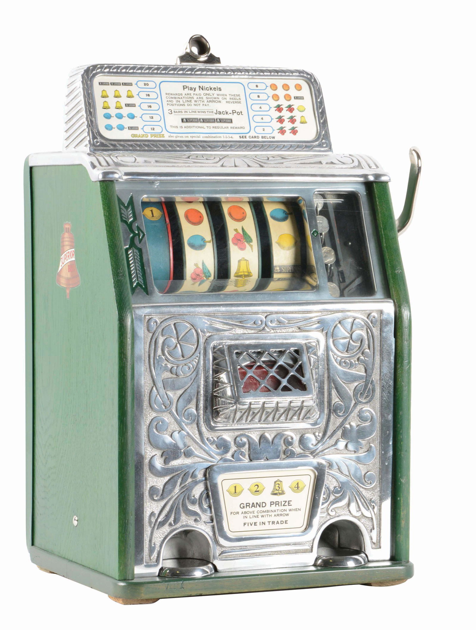 5¢ Caille Superior Four Reel Slot Machine.