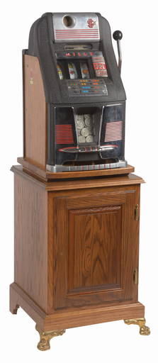 $1 Mills High Top Slot Machine With Stand.