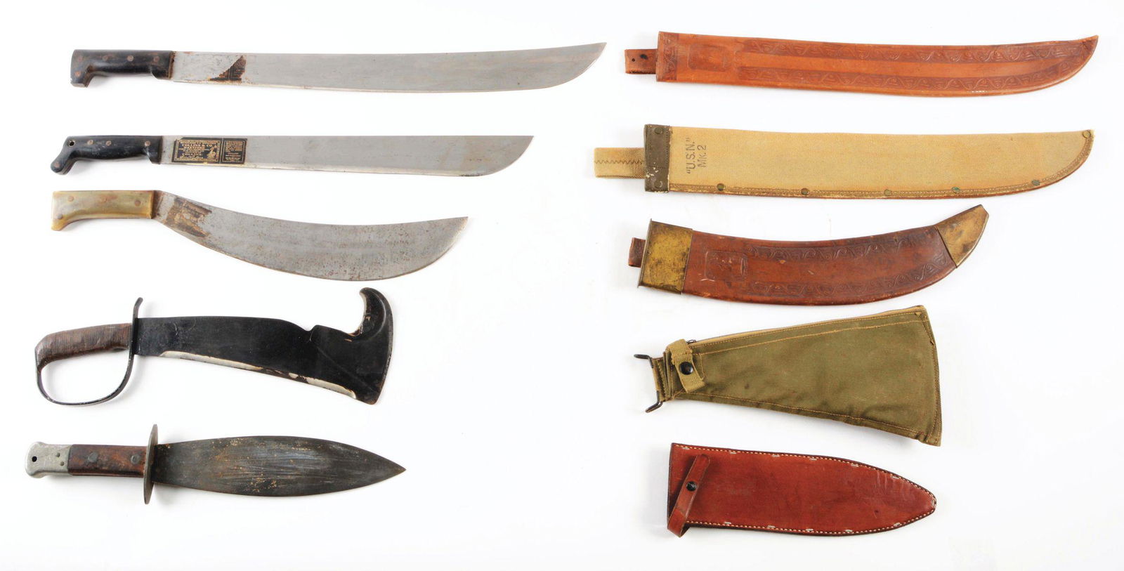 LOT OF 5: WORLD WAR II MACHETES. - Dec 10, 2019 | Dan Morphy Auctions in PA