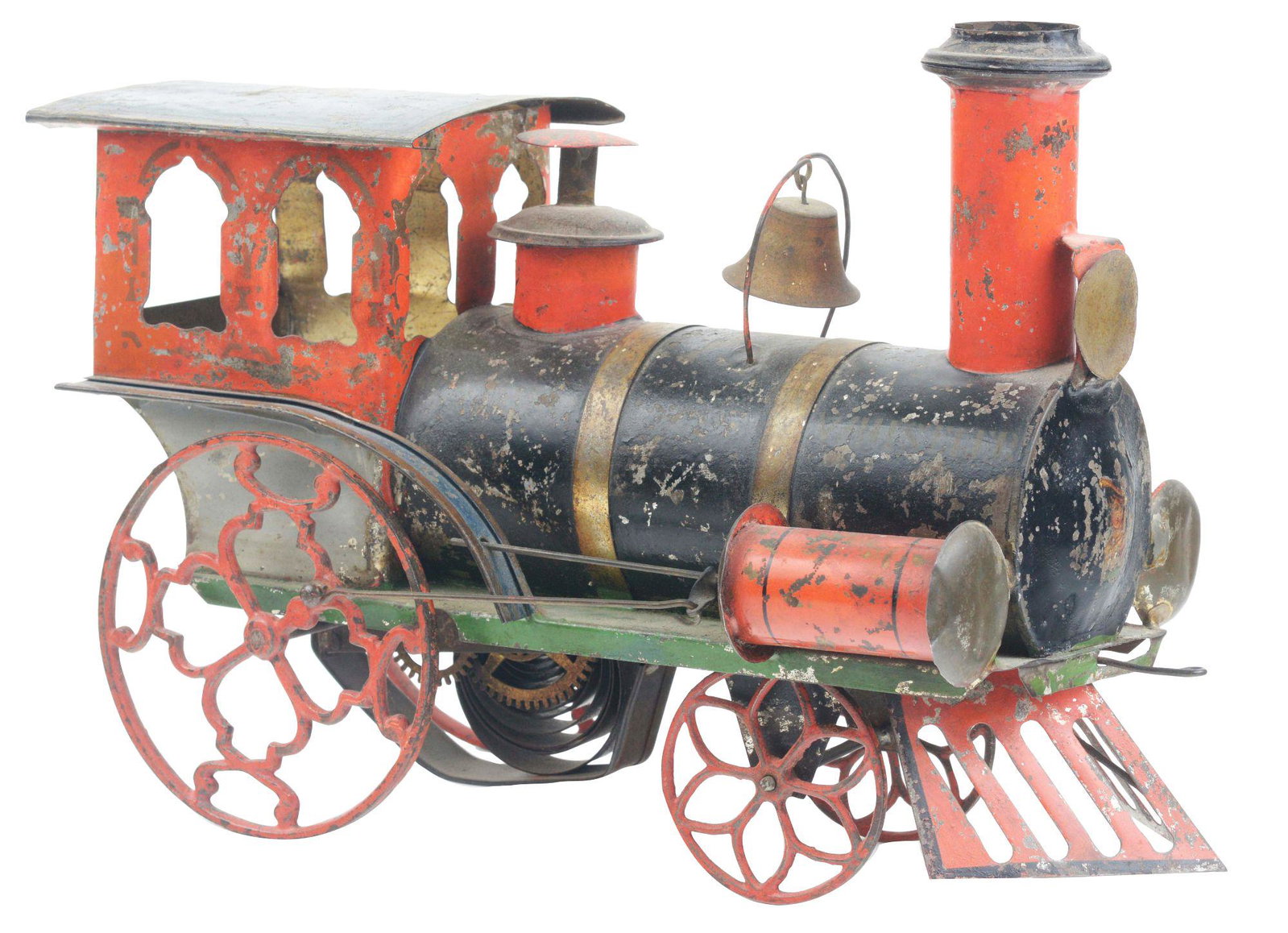 Ives Large Tin Whistler Clockwork Locomotive.