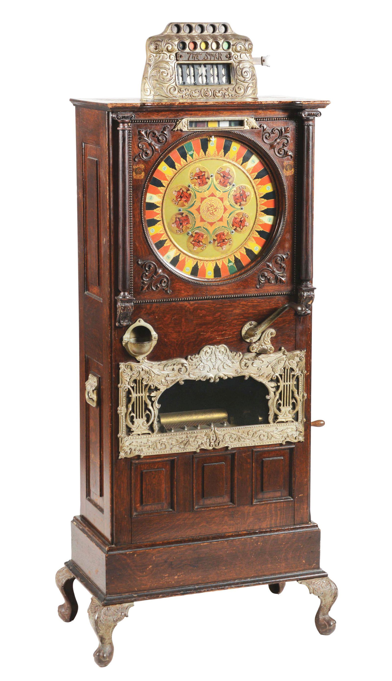 For Auction: 5¢ WATLING "THE STAR" MUSICAL UPRIGHT SLOT MACHINE FOR ...