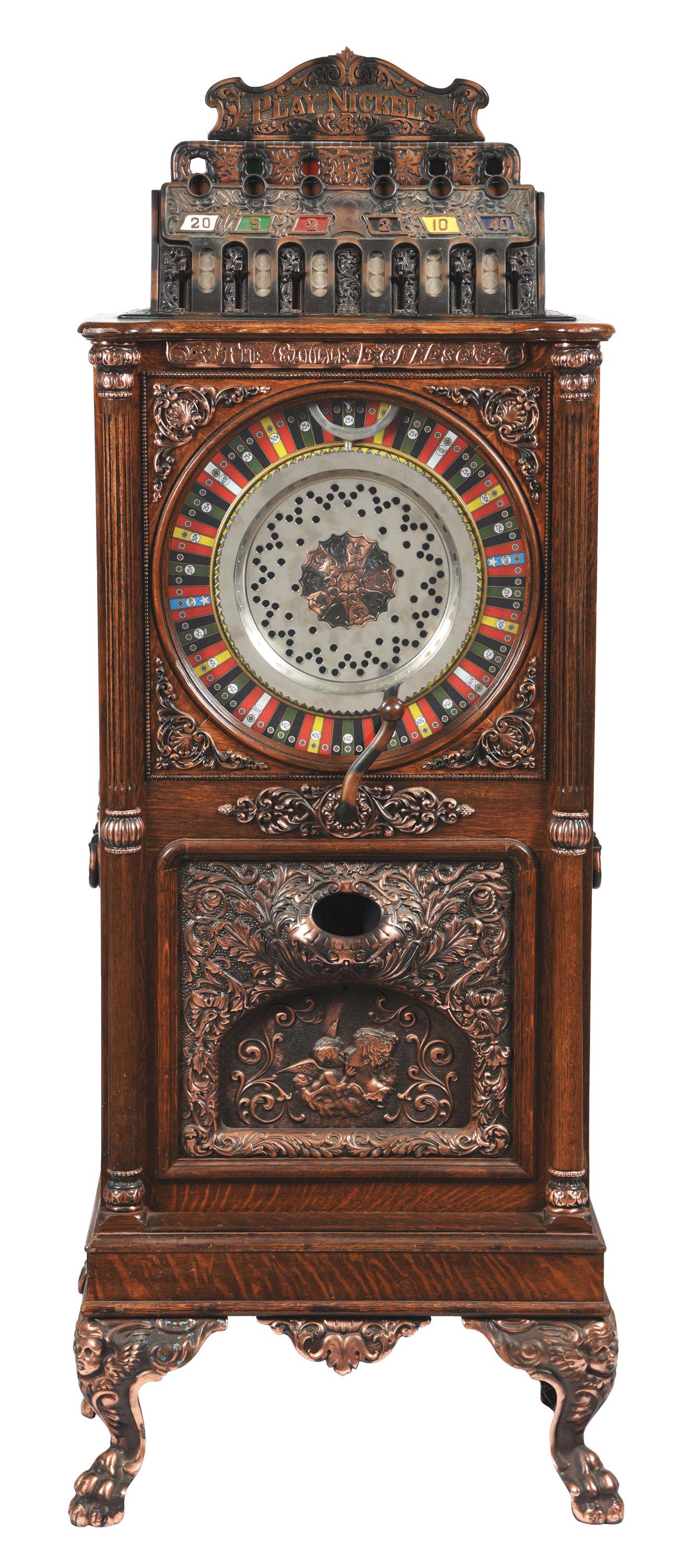 5¢ Caille "the Eclipse" Upright Slot Machine.