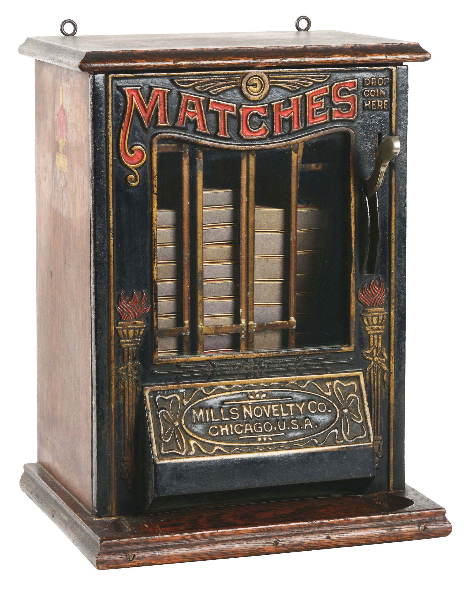 For Auction: 1 CENT MILLS NOVELTY CO. MATCH VENDING MACHINE. (#1328) on ...