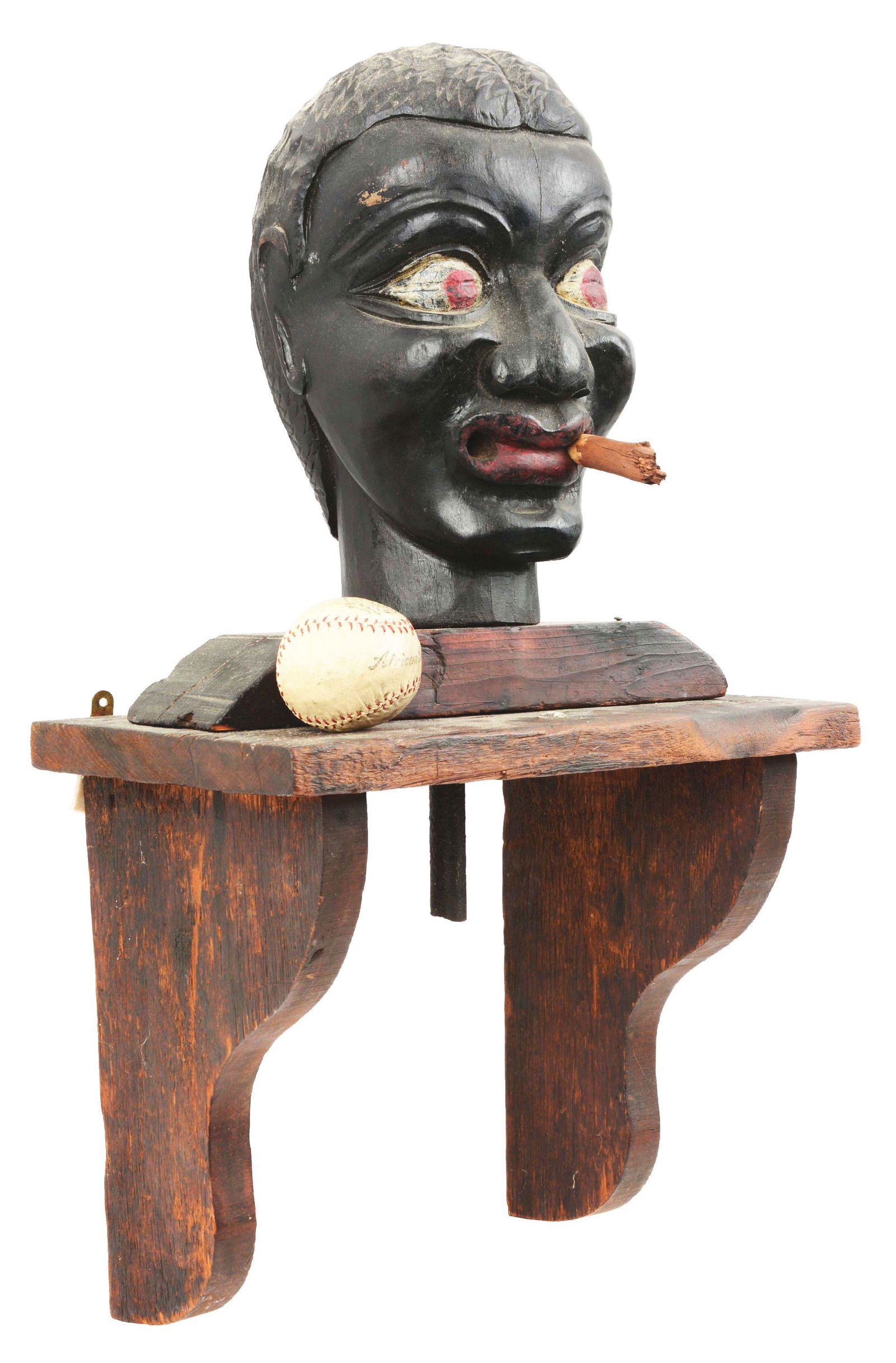 For Auction: AFRICAN DODGER HEAD, BALL, AND SHELF. (#1407) on Jun 20 ...