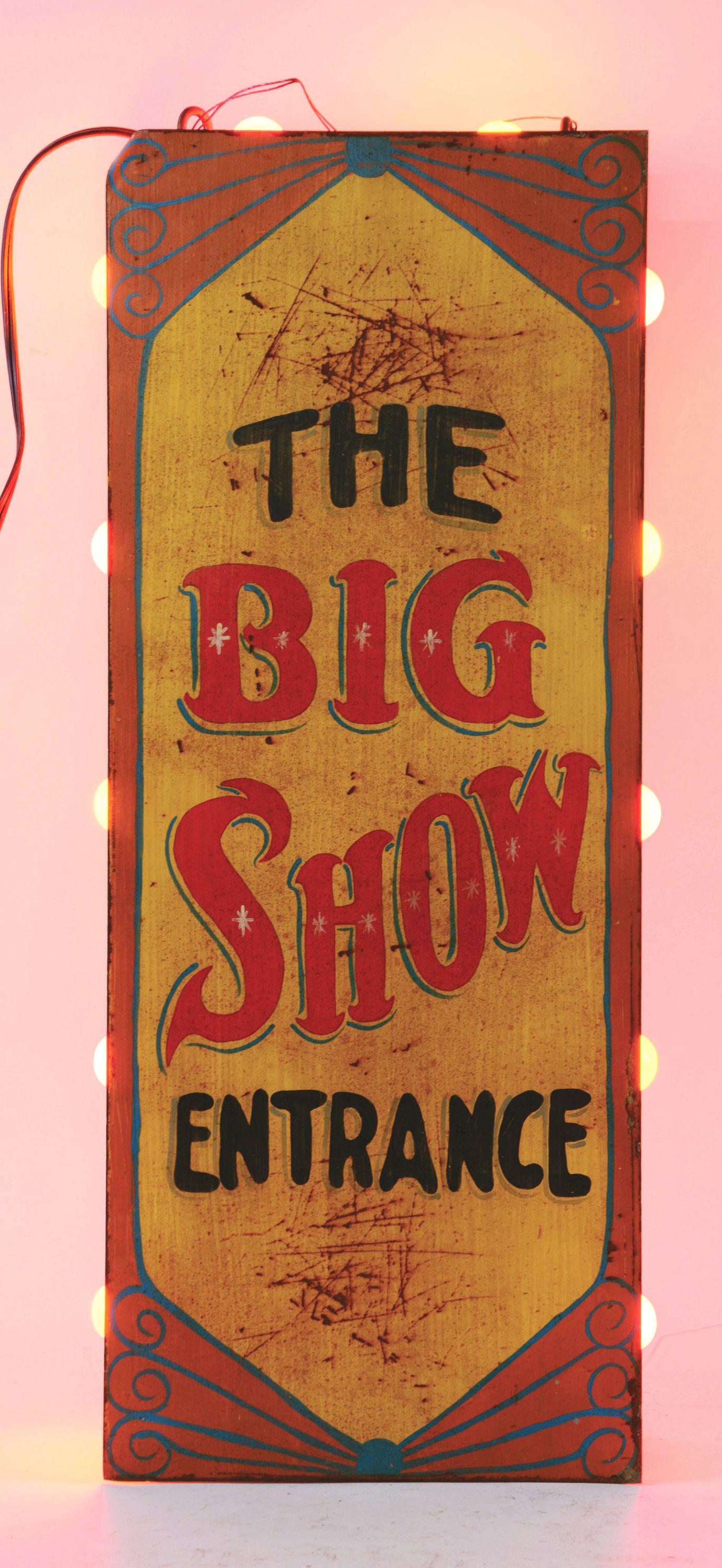 For Auction: CARNIVAL BIG SHOW ENTRANCE SIGN. (#1428) on Jun 20, 2020 ...