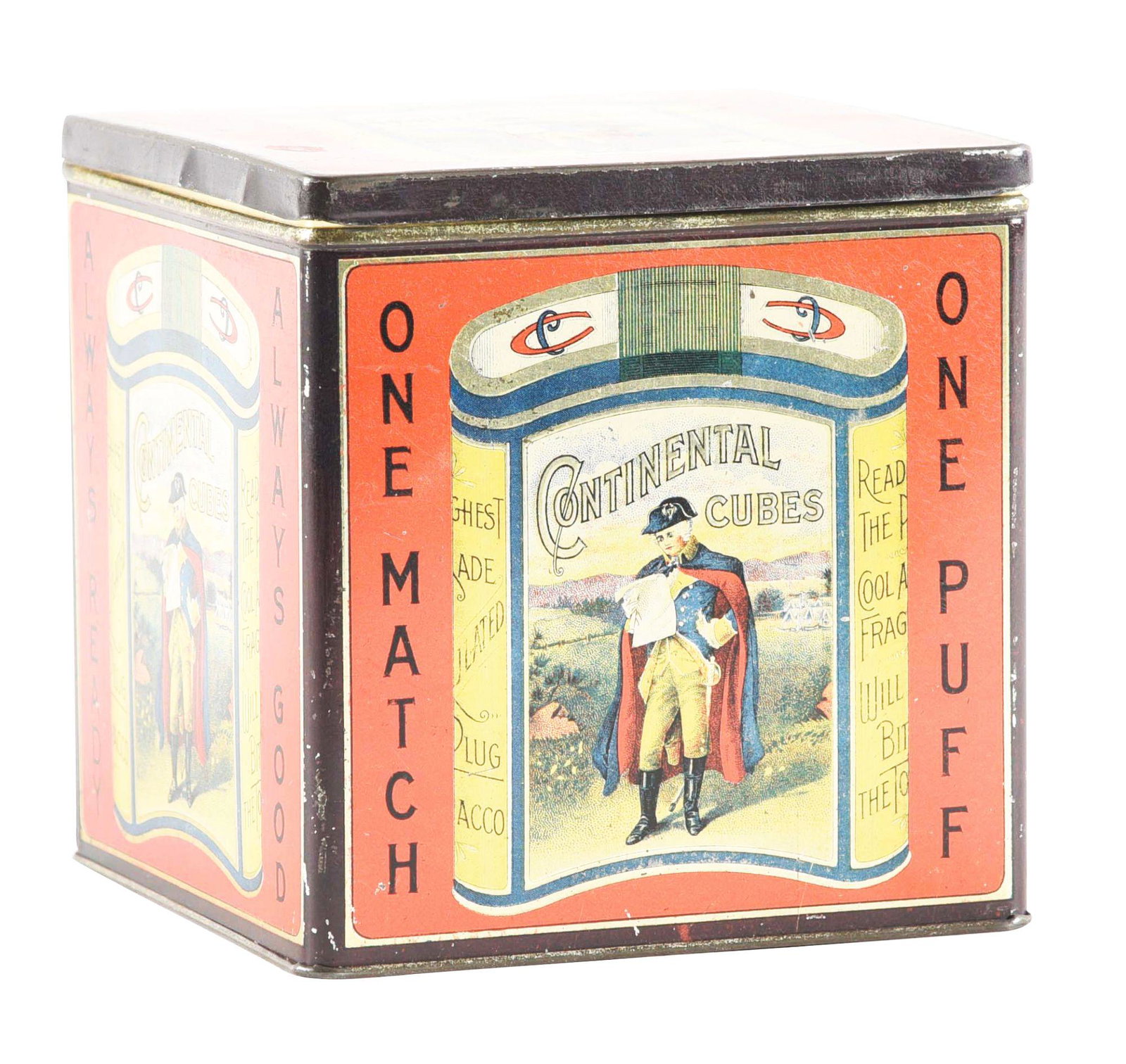For Auction: RAREST CONTINENTAL CUBES TOBACCO TIN IN OUTSTANDING (#1483 ...