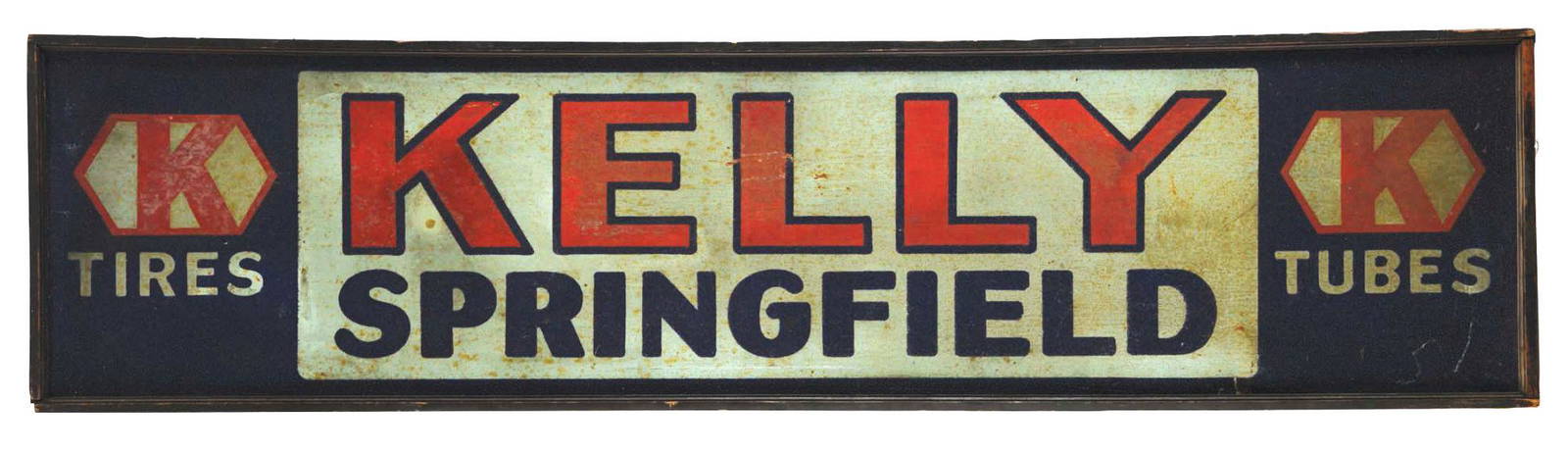 Kelly Springfield Tires & Tubes Tin Sign W/ Smaltz