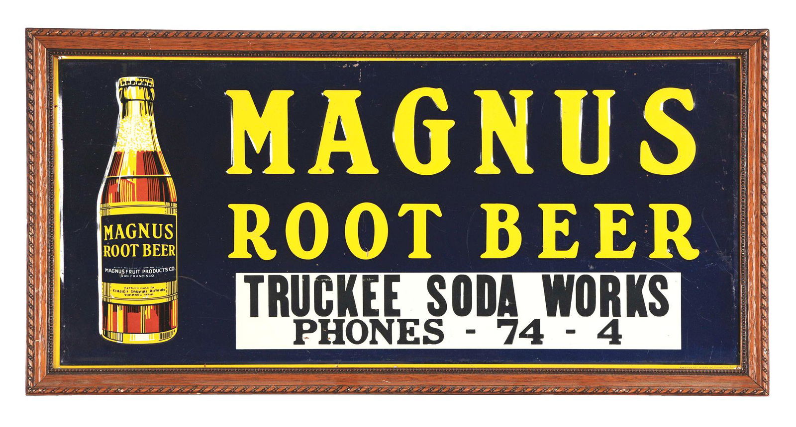 MAGNUS ROOT BEER EMBOSSED TIN SIGN W/ BOTTLE GRAPHIC & - May 13, 2020 ...