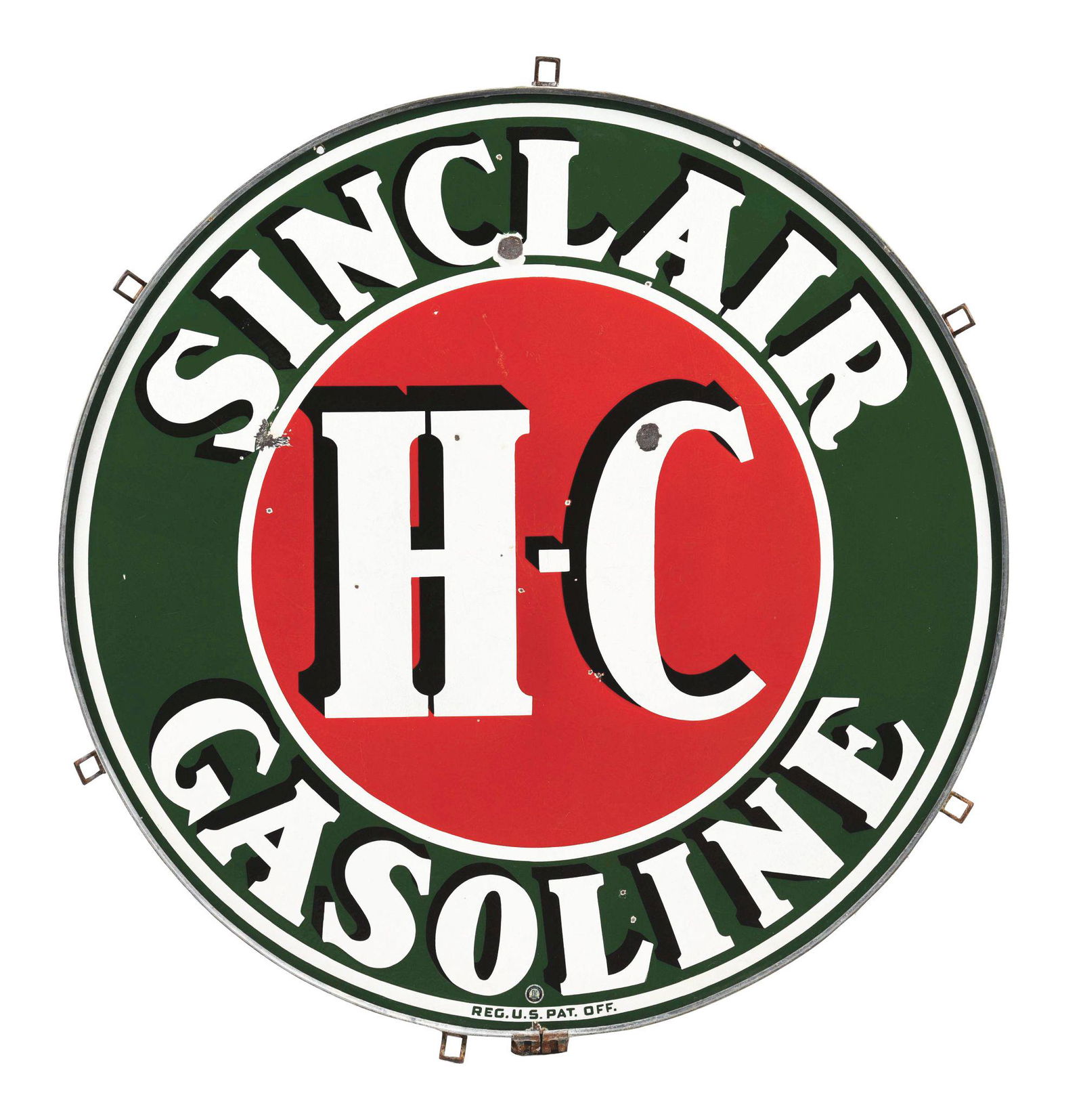 SINCLAIR HC GASOLINE PORCELAIN SIGN W/ ORIGINAL RING. - May 13, 2020 ...