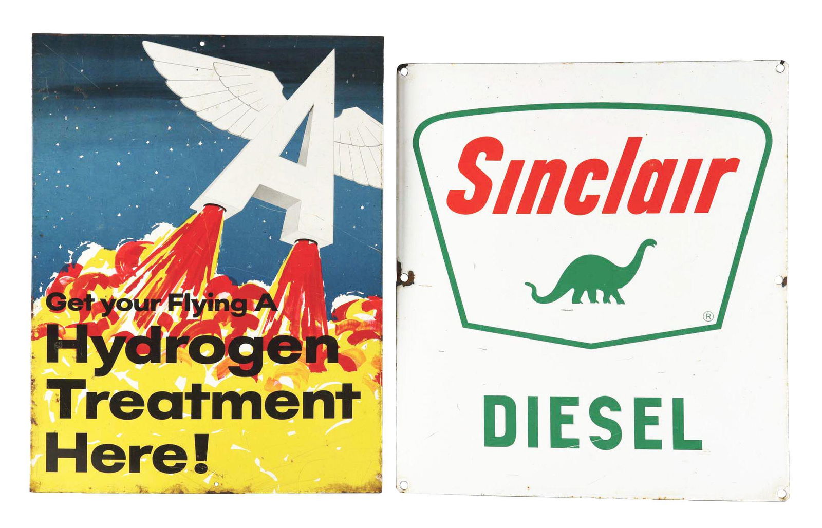 Lot Of 2: Sinclair Diesel & Flying A Gasoline Service